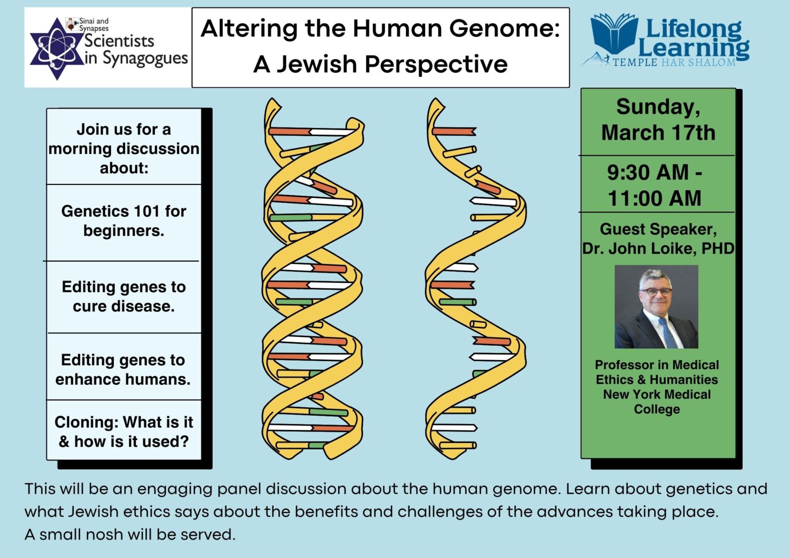 Scientists in the Synagogue – Altering the Human Genome | Temple Har ...
